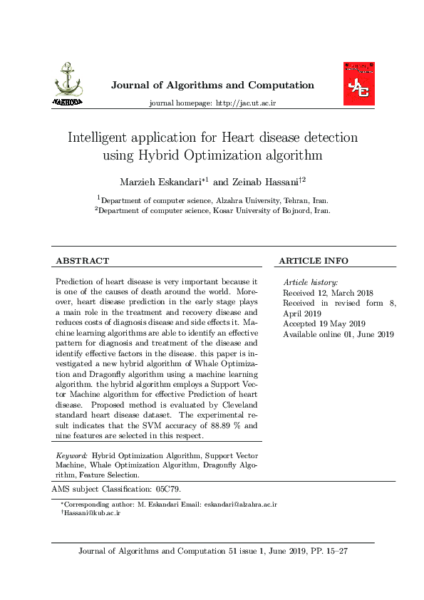 (PDF) Intelligent application for Heart disease detection using Hybrid ...