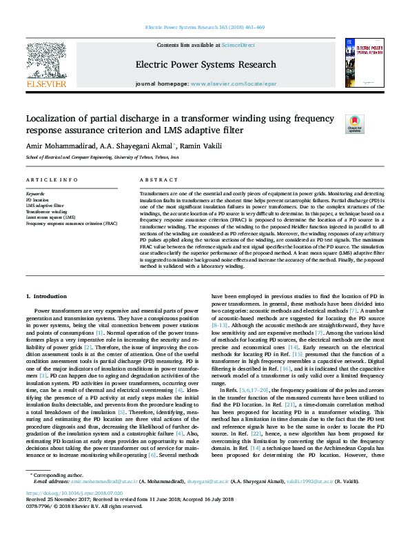 (PDF) Localization of partial discharge in transformer oil using Fabry-Pérot optical fiber ...