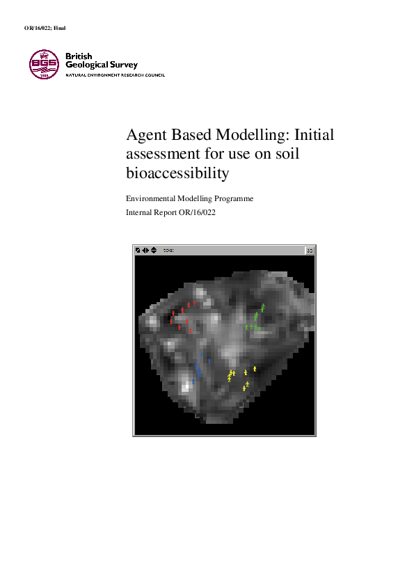 (PDF) Agent based modelling : initial assessment for use on soil bioaccessibility