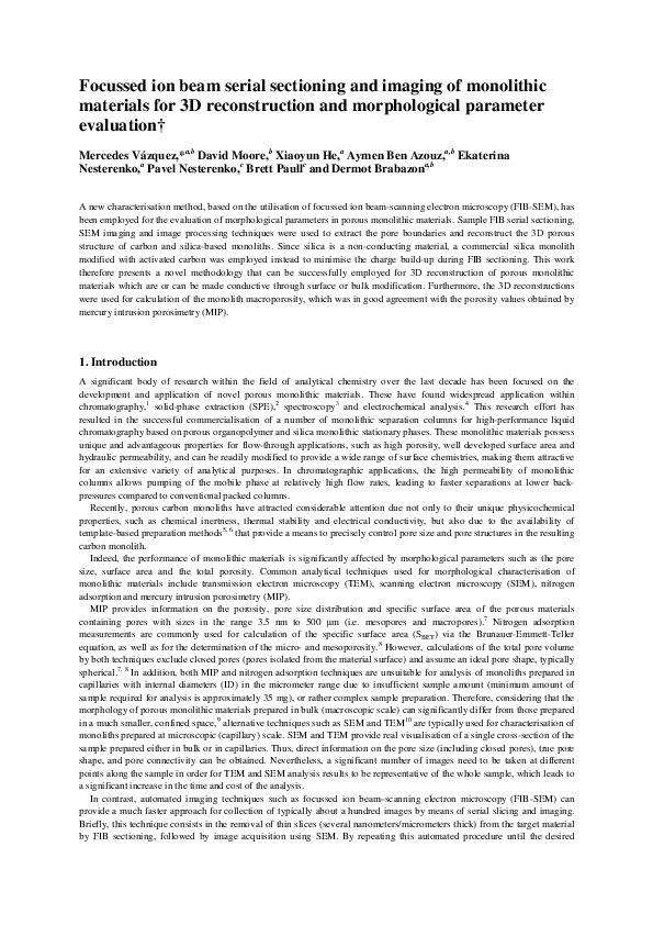 (PDF) Focussed ion beam serial sectioning and imaging of monolithic ...
