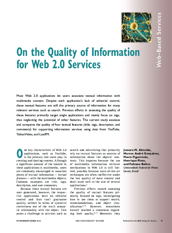 (PDF) Web-Based Services On the Quality of Information for Web 2.0 Services