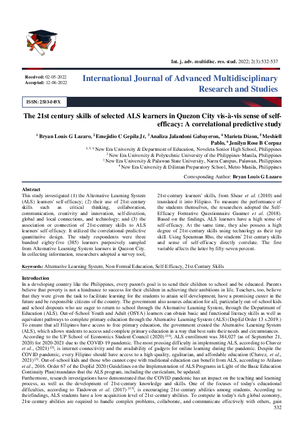 (PDF) International Journal of Advanced Multidisciplinary Research and ...