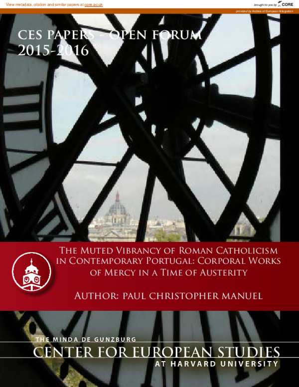 (PDF) The Muted Vibrancy of Roman Catholicism in Contemporary Portugal ...