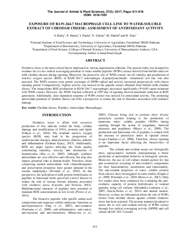 (PDF) Exposure of RAW-264.7 Macrophage Cell Line to Water-Soluble ...