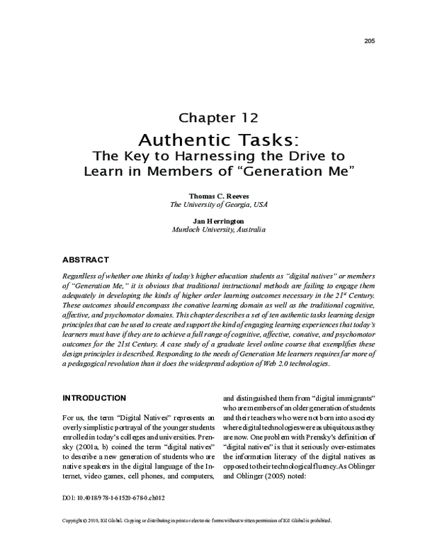 (PDF) Authentic Tasks