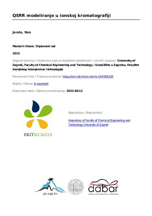 (PDF) QSRR modeling in ion chromatography