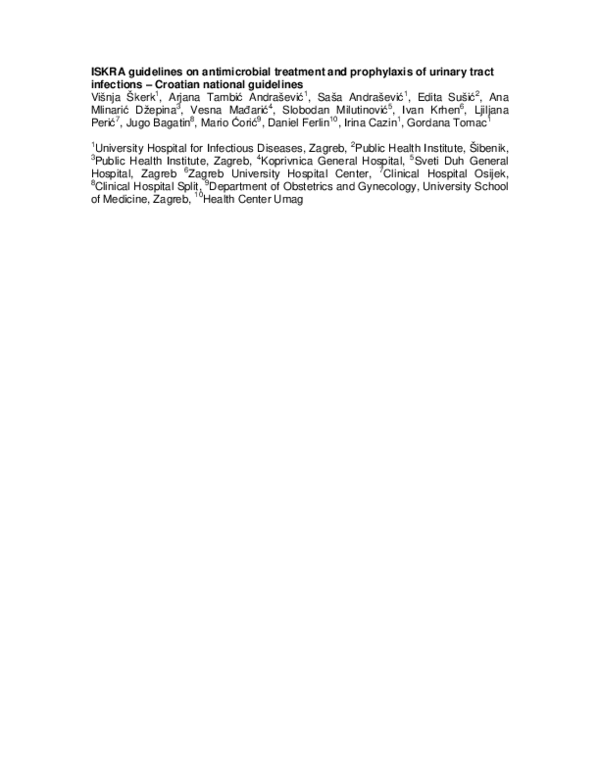 (PDF) [ISKRA guidelines on antimicrobial treatment and prophylaxis of ...