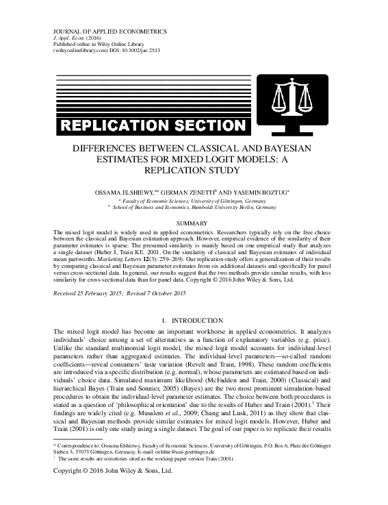 Pdf Differences Between Classical And Bayesian Estimates For Mixed