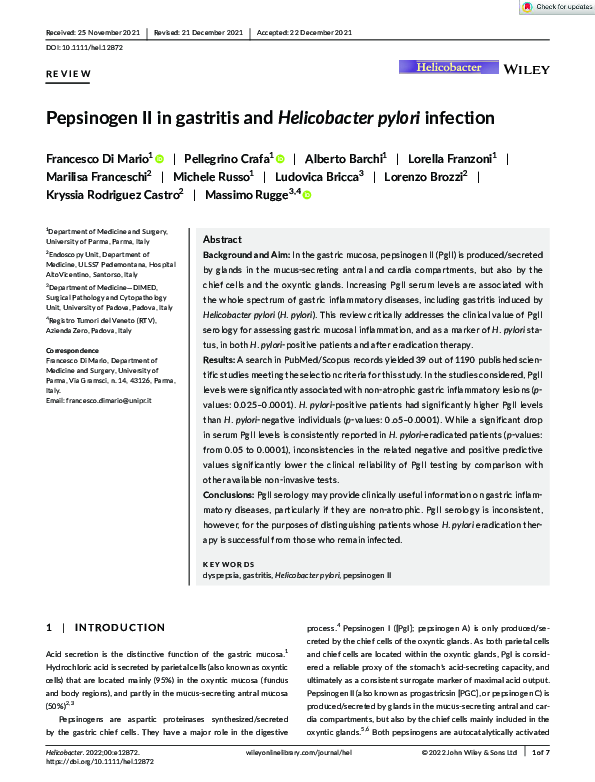 (PDF) Autoimmune gastritis: histology phenotype and OLGA staging