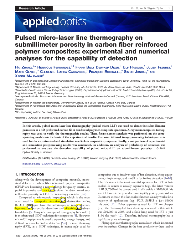 (PDF) Pulsed micro-laser line thermography on submillimeter porosity in ...