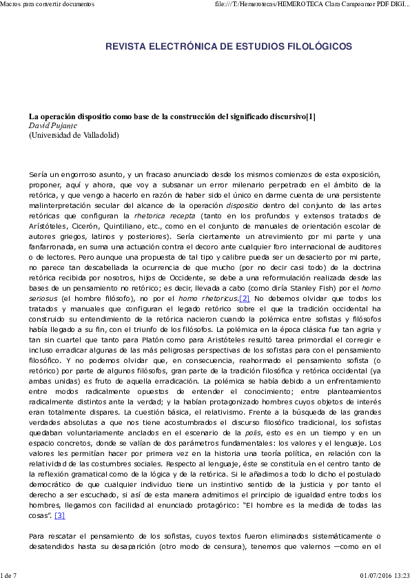 (PDF) La operación dispositio como base de la construcción del ...