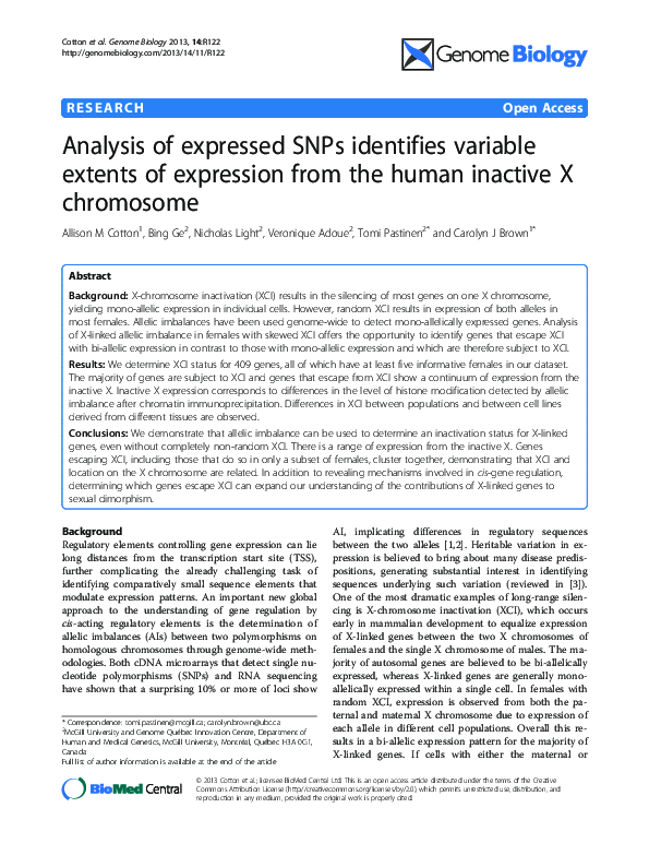 (PDF) Analysis of expressed SNPs identifies variable extents of ...