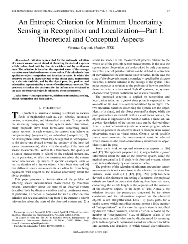 (PDF) An entropic criterion for minimum uncertainty sensing in ... (PDF) An entropic criterion for minimum uncertainty sensing in ...