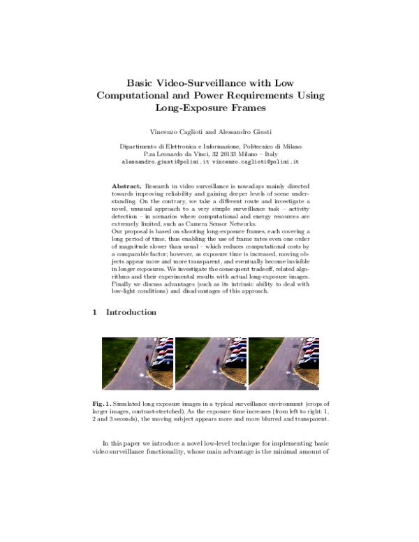 (PDF) Basic Video-Surveillance with Low Computational and Power ...