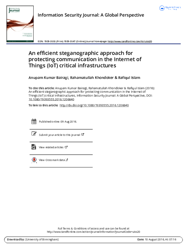 (PDF) An efficient steganographic approach for protecting communication in the Internet of ...