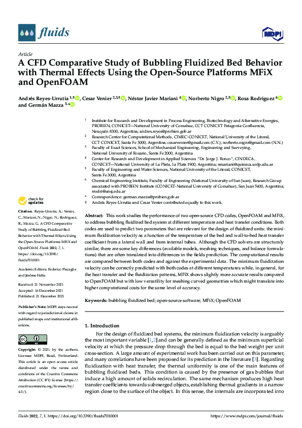 (PDF) A CFD Comparative Study of Bubbling Fluidized Bed Behavior with Thermal Effects Using the ...