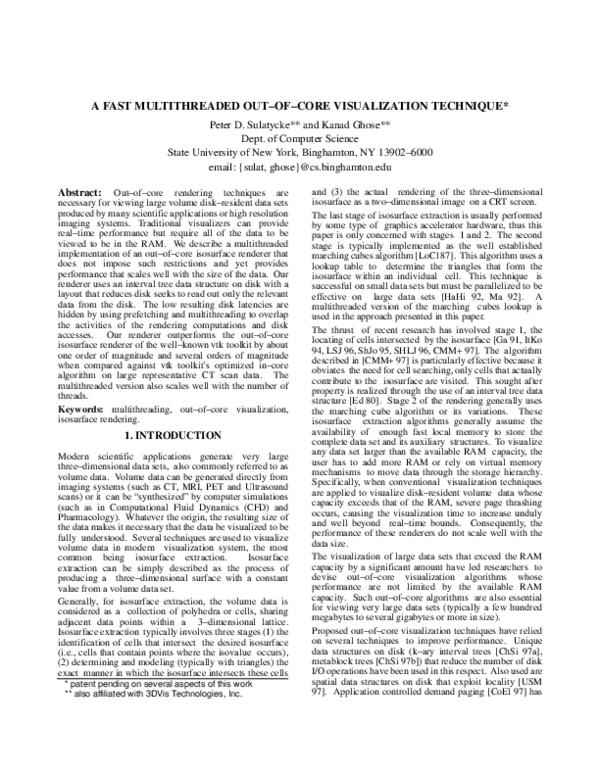 (PDF) A fast multithreaded out-of-core visualization technique