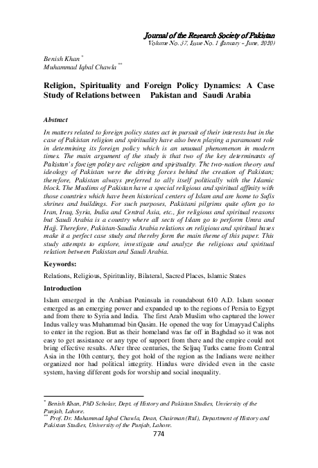(PDF) Religion, Spirituality and Foreign Policy Dynamics: A Case Study ...