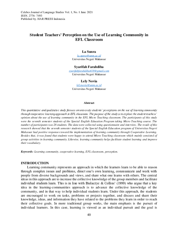 pdf-student-teachers-perception-on-the-use-of-learning-community-in