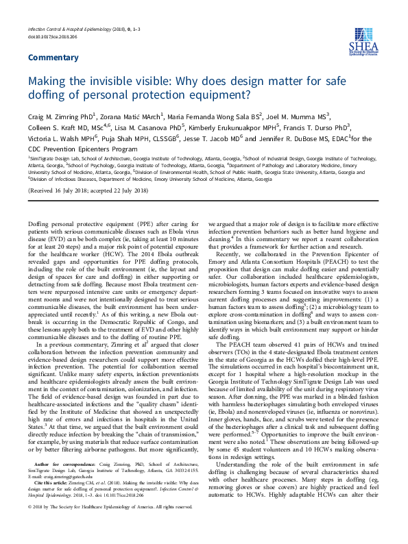 (PDF) Making the invisible visible: Why does design matter for safe ...