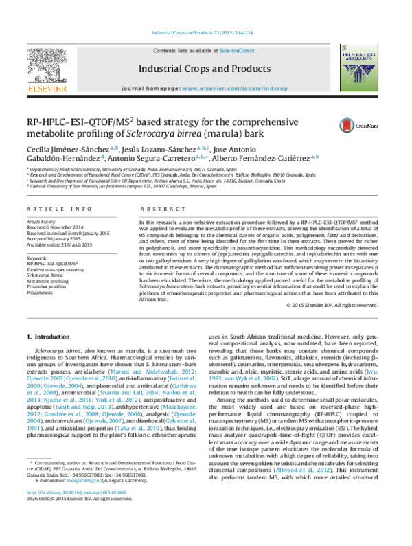 (PDF) RP-HPLC–ESI–QTOF/MS2 based strategy for the comprehensive ...
