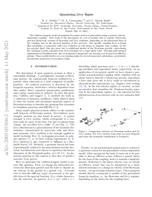 (PDF) Quantizing Lévy flights