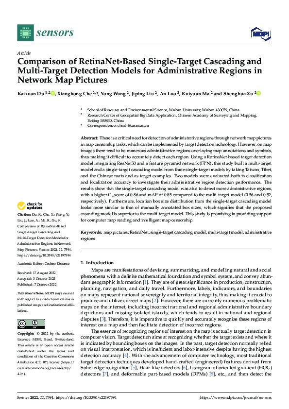 Pdf Comparison Of Retinanet Based Single Target Cascading And Multi Target Detection Models