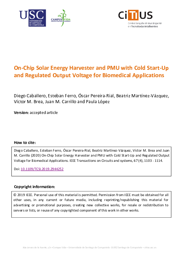 (PDF) On-Chip Solar Energy Harvester and PMU With Cold Start-Up and ...