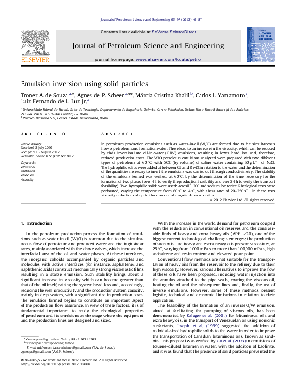 (PDF) Emulsion inversion using solid particles