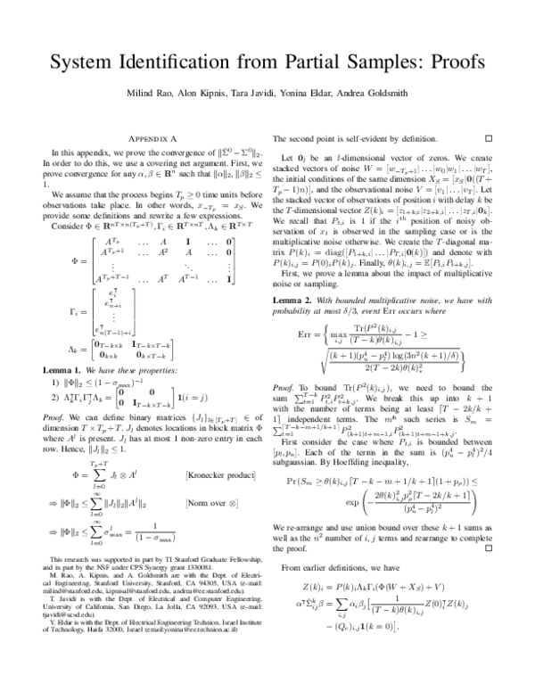 (PDF) System Identification from Partial Samples : Proofs