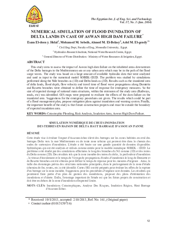 (PDF) Numerical Simulation of Flood Inundation of Delta Lands in Case ...