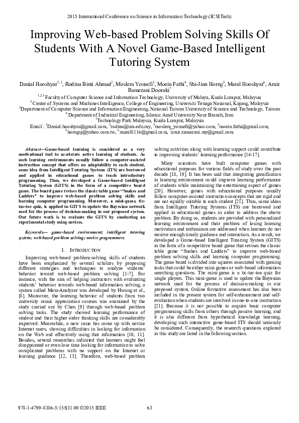 (PDF) Improving Web-based Problem Solving Skills Of Students With A Novel Game-Based Intelligent ...