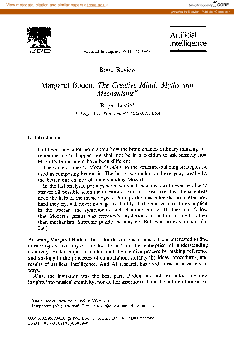 (PDF) The creative mind: Myths and mechanisms