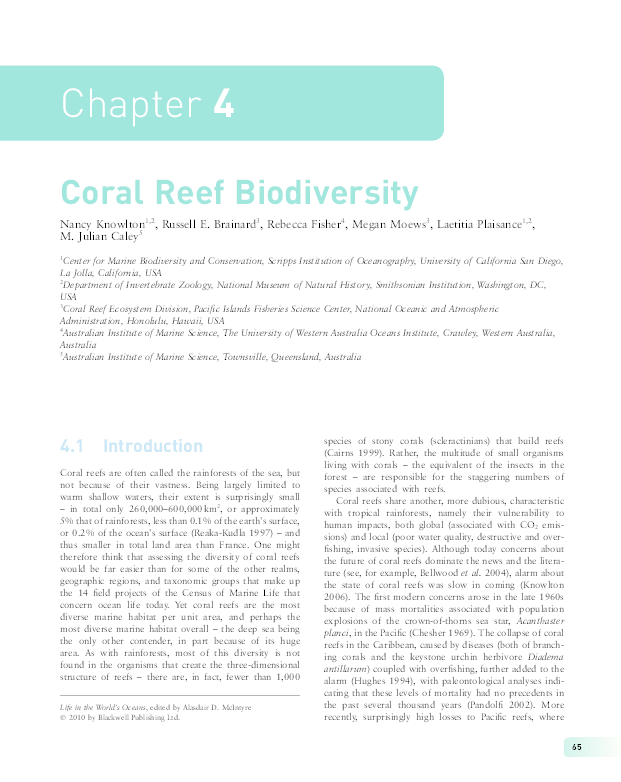 (PDF) Coral reef biodiversity