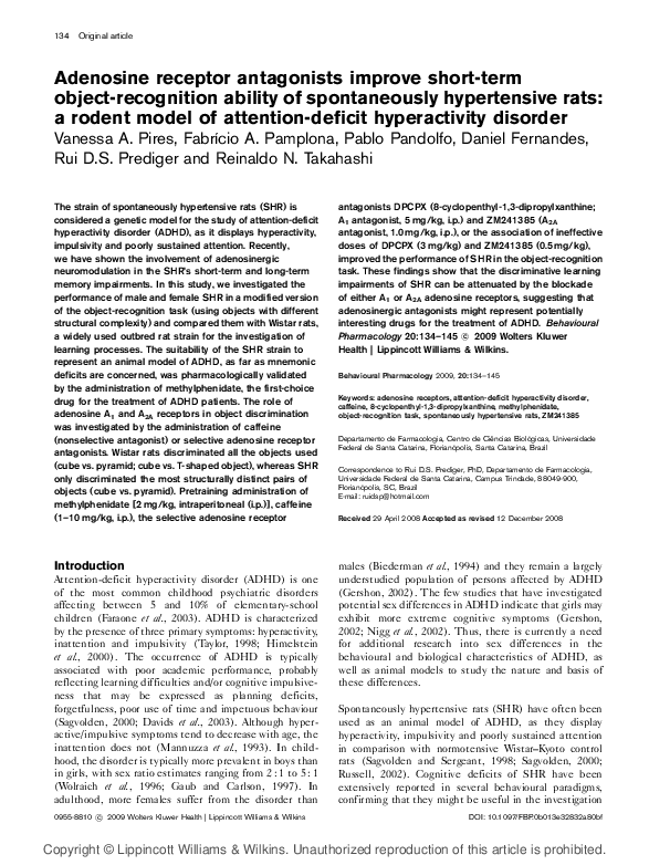 (PDF) Adenosine receptor antagonists improve short-term object ...