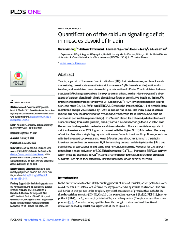(PDF) Quantification of the calcium signaling deficit in muscles devoid ...