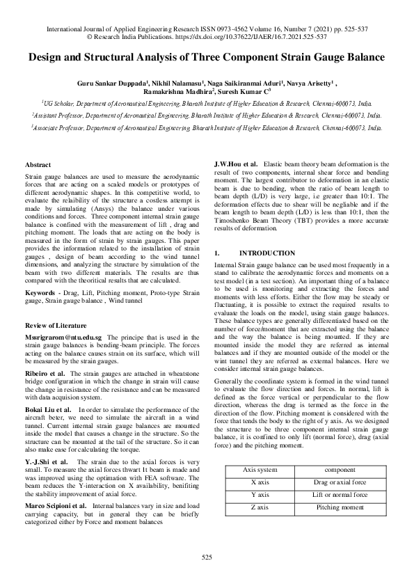 (PDF) Design and Structural Analysis of Three Component Strain Gauge ...