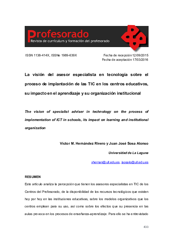 (PDF) The vision of specialist adviser in technology on the process of ...