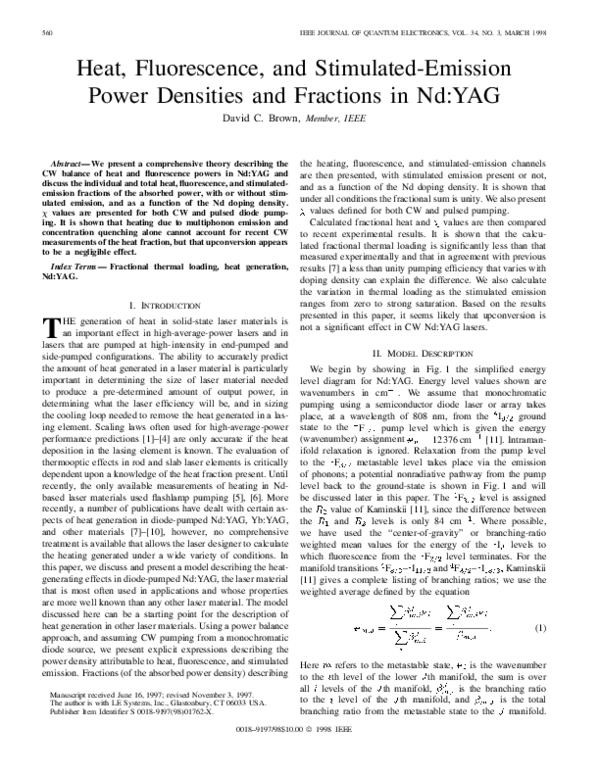 (PDF) Heat, fluorescence, and stimulated-emission power densities and ...
