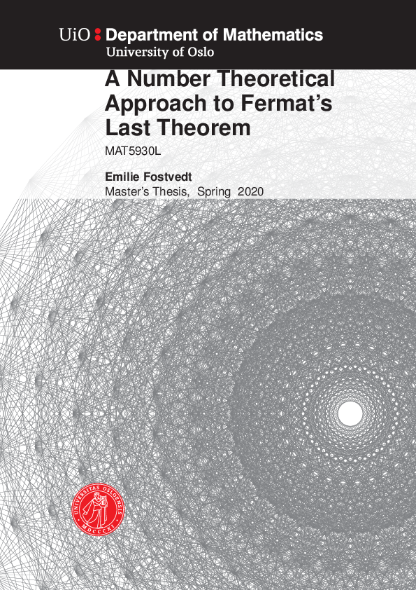 (PDF) A Number Theoretical Approach to Fermat’s Last Theorem