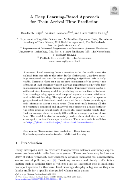 (PDF) A Deep Learning-Based Approach for Train Arrival Time Prediction