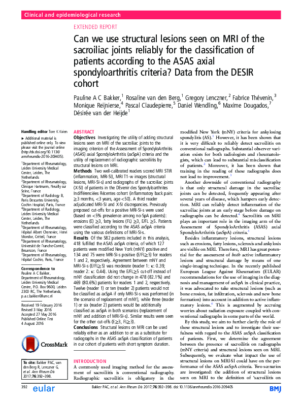 (PDF) Can we use structural lesions seen on MRI of the sacroiliac ...
