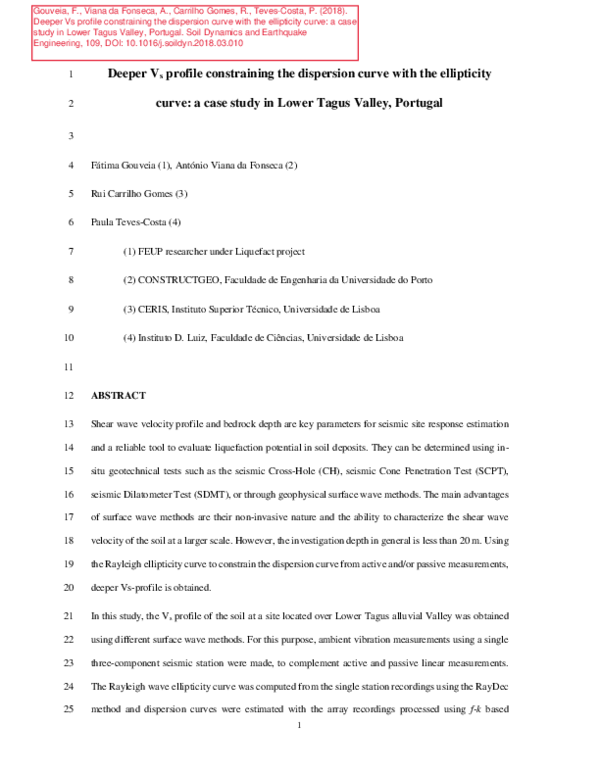 (PDF) Deeper Vs profile constraining the dispersion curve with the ...