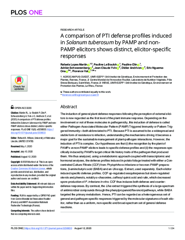 (PDF) A comparison of PTI defense profiles induced in Solanum tuberosum ...