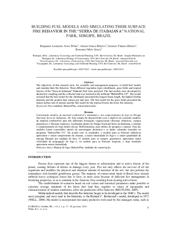 (PDF) Building Fuel Models and Simulating Their Surface Fire Behavior ...