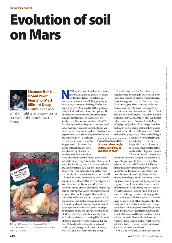 (PDF) Evolution of soil on Mars