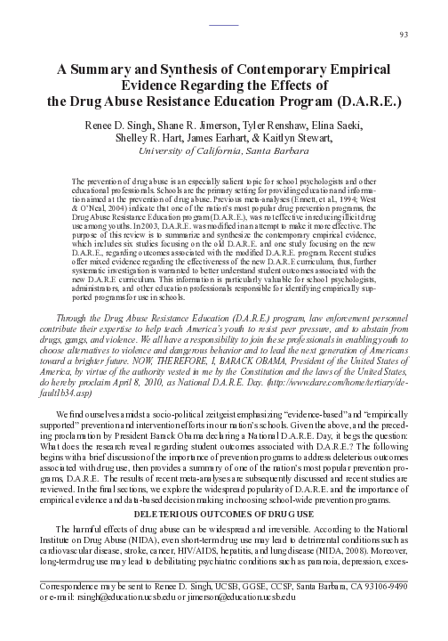 (PDF) A Summary and Synthesis of Contemporary Empirical Evidence ...
