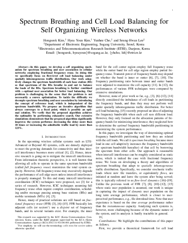 (PDF) Spectrum breathing and cell load balancing for self organizing ...