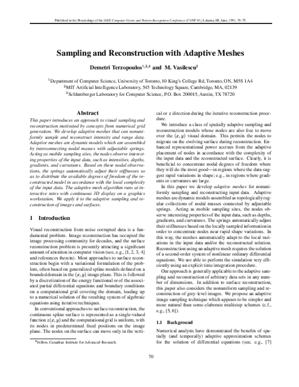 (PDF) Sampling and reconstruction with adaptive meshes | M. Alex O ...