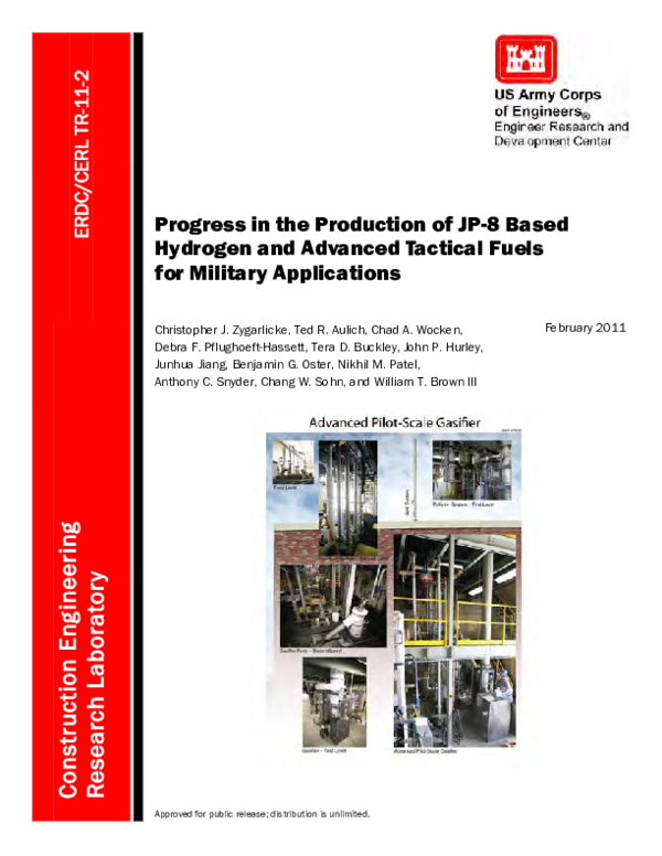 (PDF) Progress in the Production of JP-8 Based Hydrogen and Advanced ...